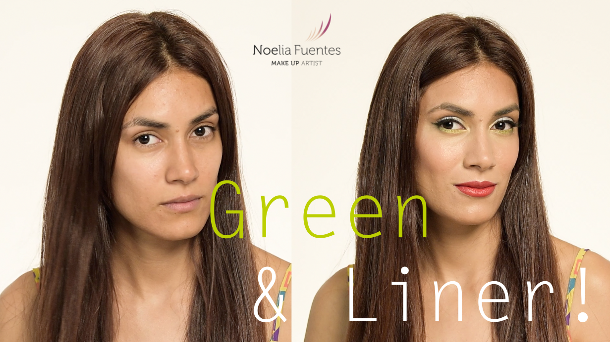 Tutorial: Green & Liner - Noeliapromakeup Maquilladora Málaga